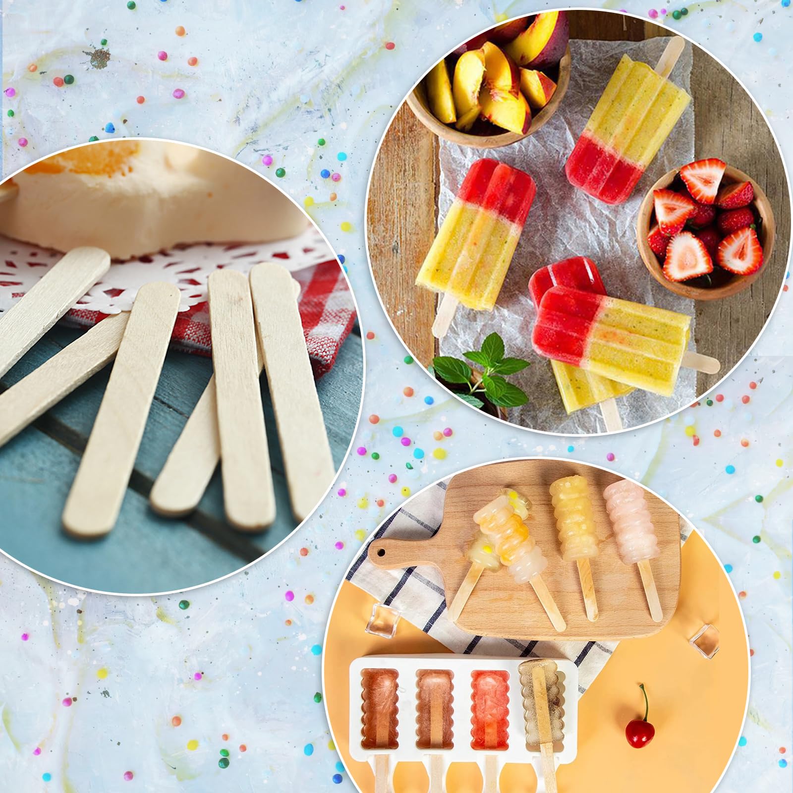 Perfect Stix - PS-114st-1,000 4.5" Craft Sticks/ Ice Cream Sticks/ Natural Wood - Box of 1,000ct