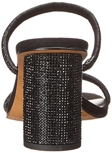 Dolce Vita Women's Noles Chunky Round Heel, Black Rhinestone, 8.5