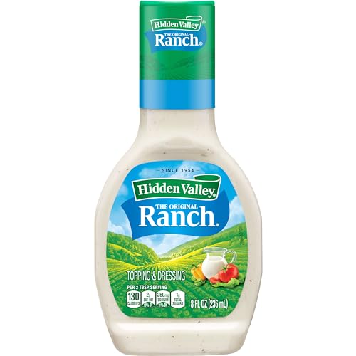 Hidden Valley Original Ranch Salad Dressing and Topping, 8 Ounce Bottle (Package May Vary)