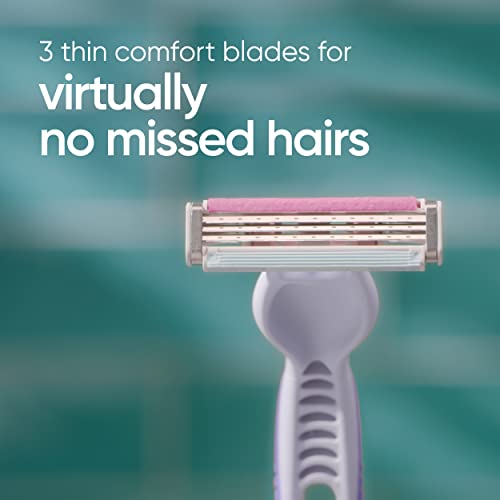 Gillette Venus Simply3 Women's Disposable Razors, 4 Count (Pack of 1)