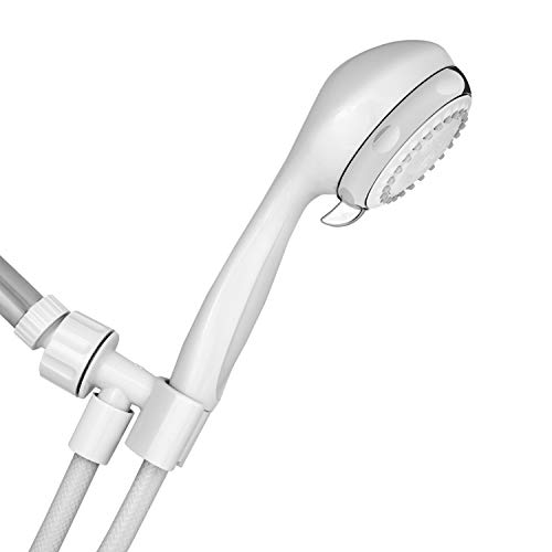 Waterpik Handheld Shower Head with Hose 1.8 GPM PowerSpray, White, NVL-651E