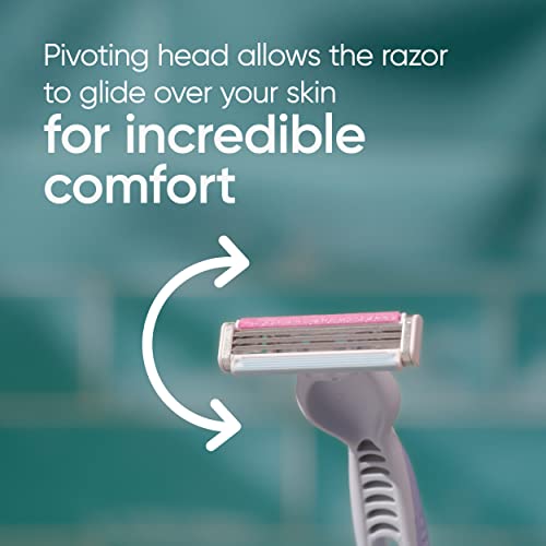 Gillette Venus Simply3 Women's Disposable Razors, 4 Count (Pack of 1)
