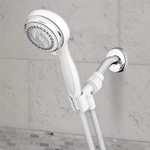 Waterpik Handheld Shower Head with Hose 1.8 GPM PowerSpray, White, NVL-651E