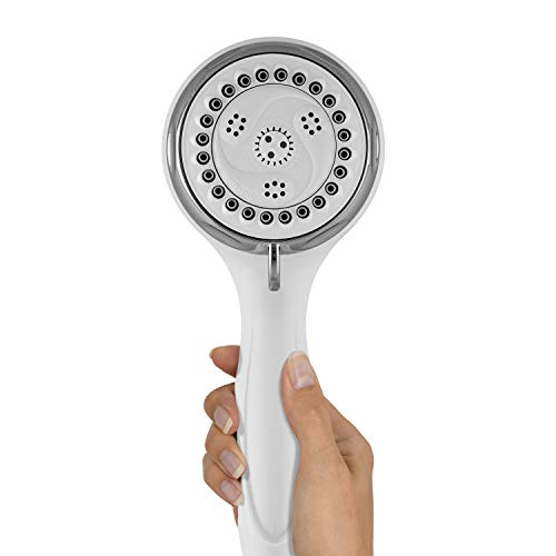 Waterpik Handheld Shower Head with Hose 1.8 GPM PowerSpray, White, NVL-651E