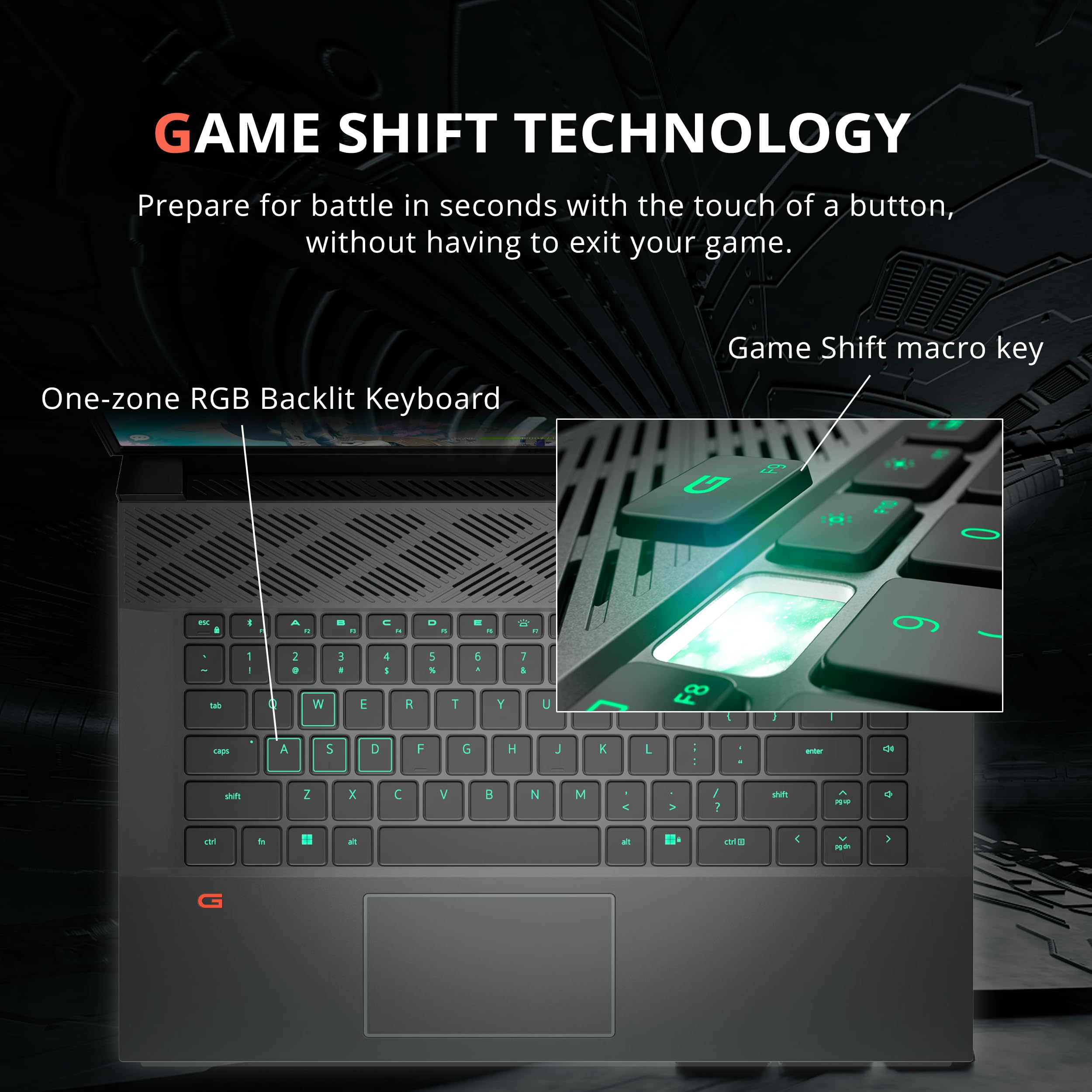 Dell G16 Gaming Laptop, 16'' QHD 165Hz Display, Intel Core i7-12700H, NVIDIA GeForce RTX 3060 6GB GDDR6, 16GB DDR5 RAM, 512GB PCIe SSD, 1 Zone Backlit Keyboard, Win 11 Pro, Black