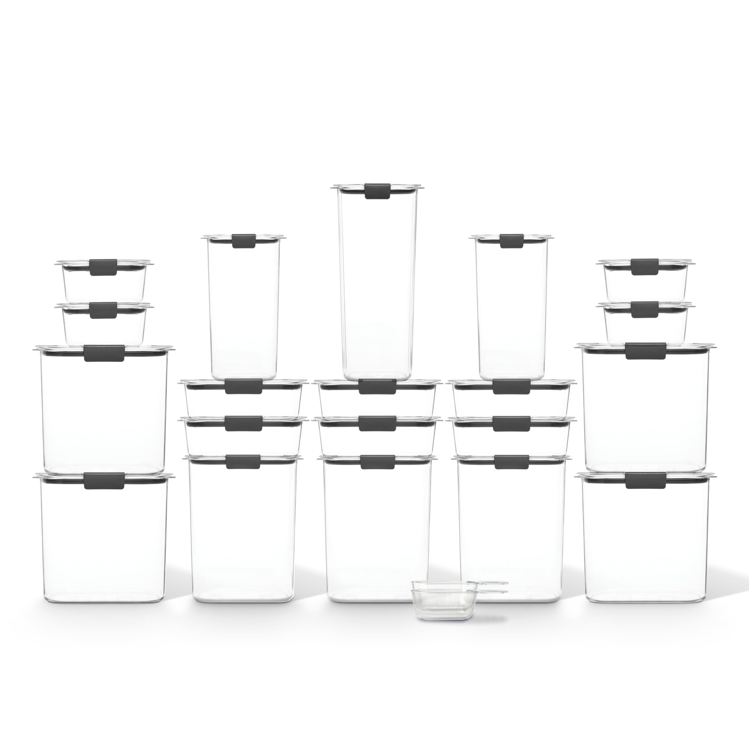 Rubbermaid Brilliance Pantry 20-Piece Set, Clear and Airtight Food and Pantry Storage Containers, 15