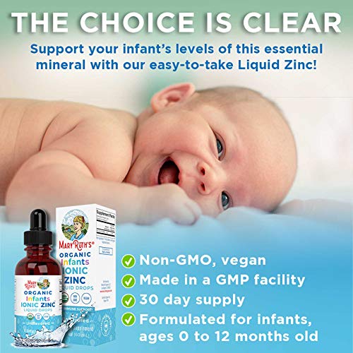 USDA Organic Multivitamin Liquid Drops for Infant & Infant Liquid Ionic Zinc Bundle by MaryRuth's | Immune Support & Overall Wellness | Vegan | Non-GMO | Gluten Free.
