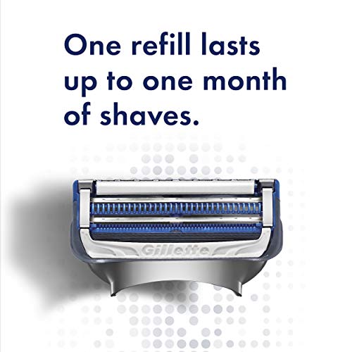 Gillette SkinGuard Men's Razor Handle, 3 Blade Refills + PURE Shave Gel