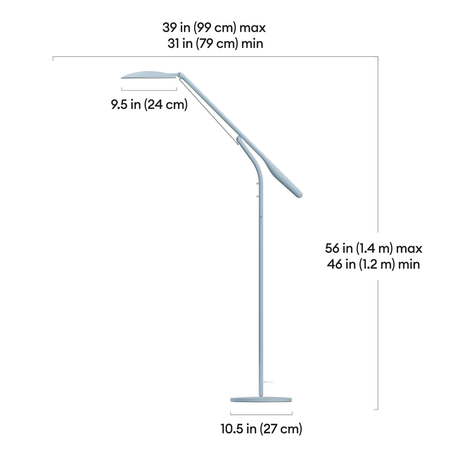Cricut Bright 360, Ultimate LED Floor Lamp | Standing Lamp for Craft Room, Bedroom, and Office - Mist