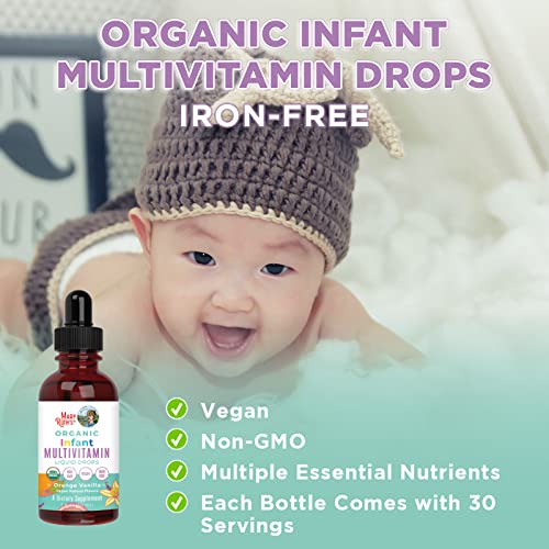 USDA Organic Multivitamin Liquid Drops for Infant & Infant Liquid Ionic Zinc Bundle by MaryRuth's | Immune Support & Overall Wellness | Vegan | Non-GMO | Gluten Free.