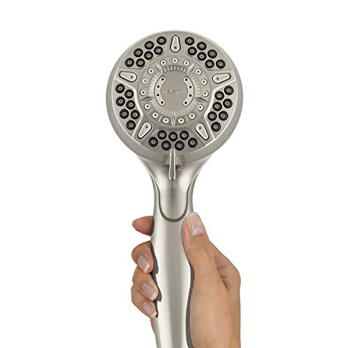 Waterpik 12-Mode 2-in-1 Dual Shower Head System with 5-Foot Hose and PowerPulse Therapeutic Massage, Brushed Nickel, XET-639E-649E