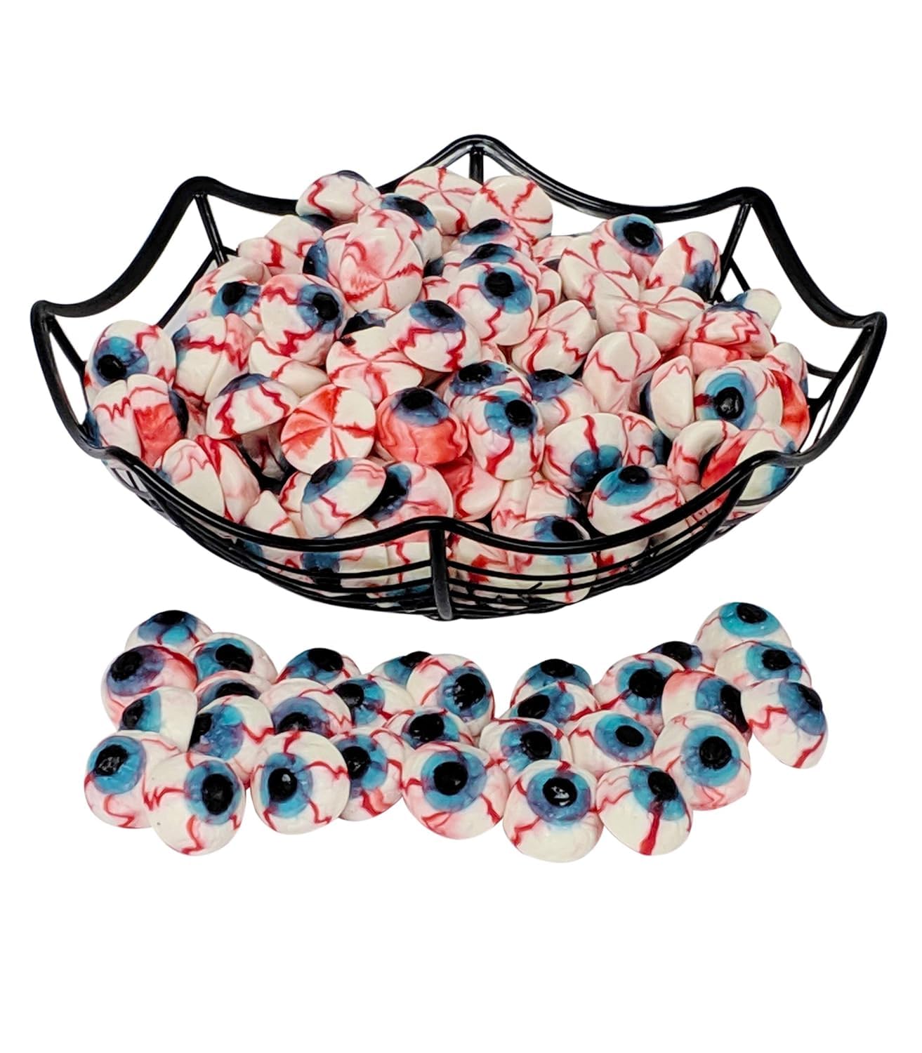 Vidal Gummi Eyeballs Gummy Halloween Trick or Treat Spooky Fruity Candy 4.35 pounds Bulk Listing - Sweet Strawberry and Creme flavor