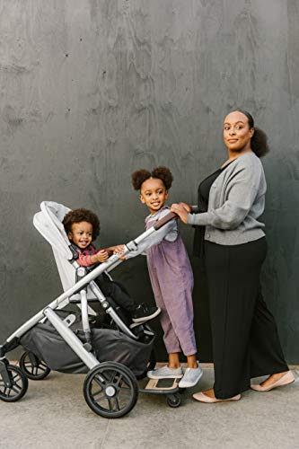 UPPAbaby Vista V2 Stroller - Bryce (White Marl/Silver/Chestnut Leather) + Piggyback for Vista & Vista V2