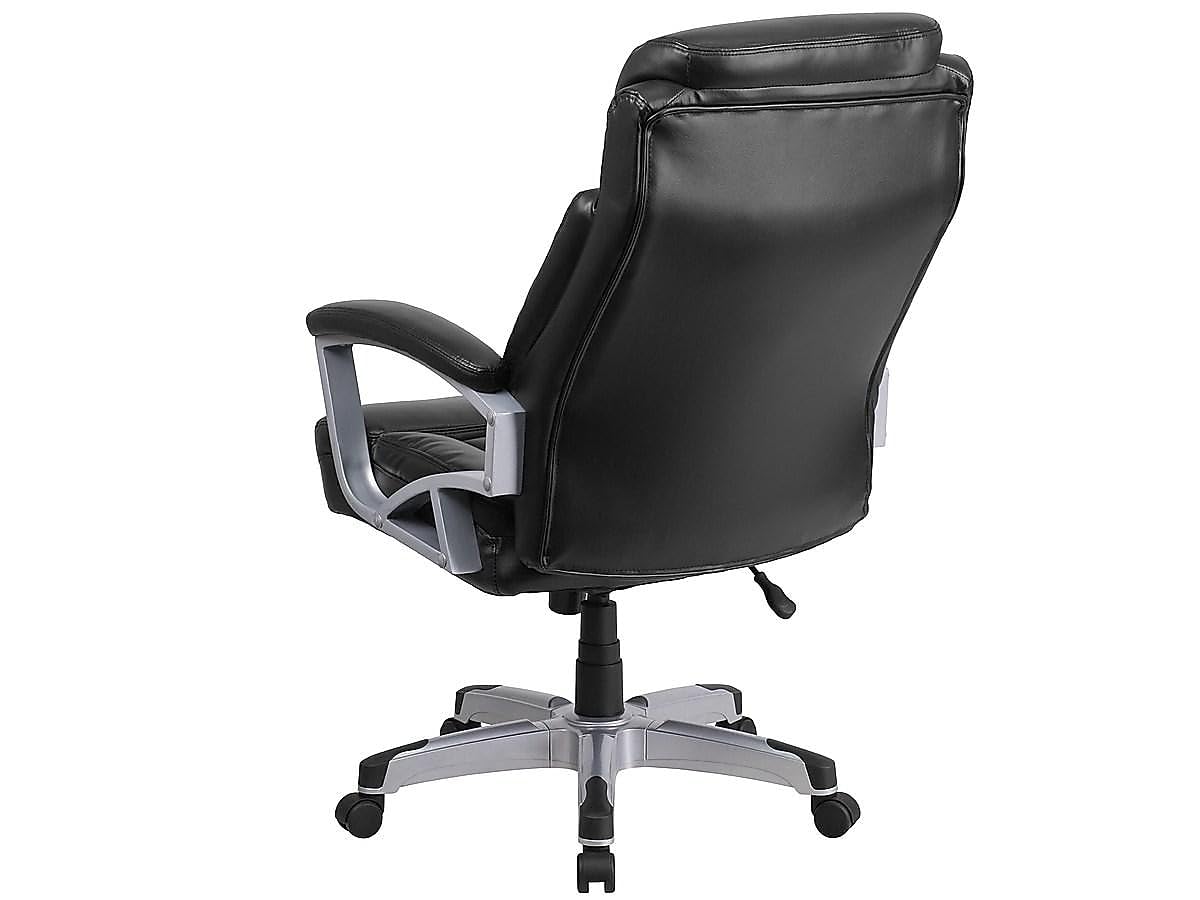 Flash Furniture HERCULES Series Big & Tall 500 lb. Rated Black LeatherSoft Executive Swivel Ergonomic Office Chair with Arms