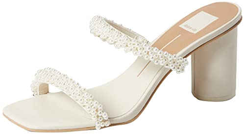 Dolce Vita Women's Noel Heeled Sandal, Vanilla Pearls, 8.5