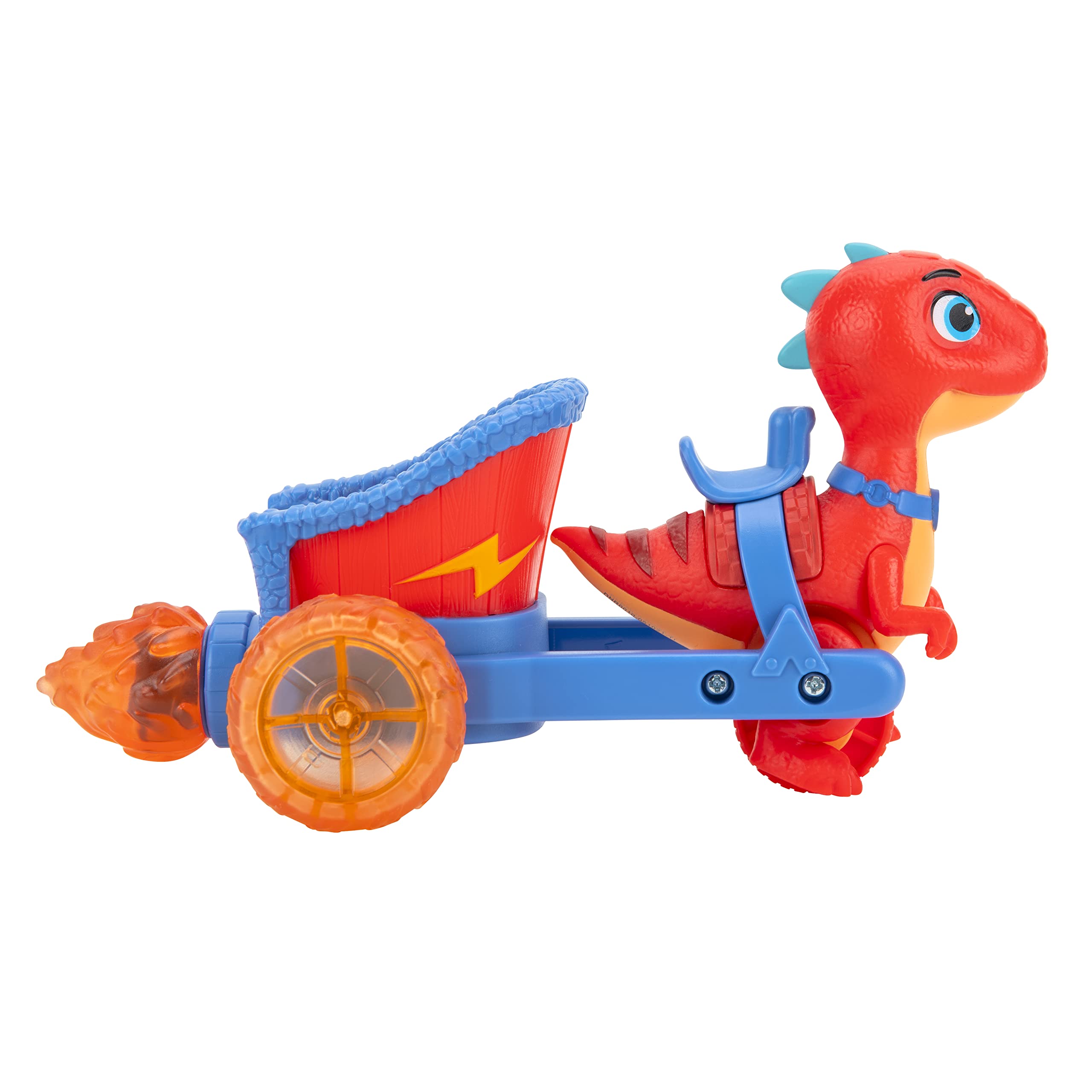 Dino Ranch Jon and Blitz Chariot Vehicle - Features Pull Back 5β Dino Blitz Chariot & 3β Dino Rancher Jon - Three Styles to Collect - Toys for Kids Featuring Your Favorite Pre-Westoric Ranchers
