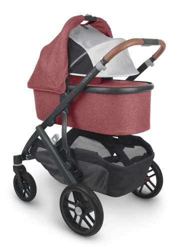 Cruz V2 Stroller - Lucy (Rosewood mélange/Carbon/Saddle Leather) + Bassinet - Lucy (Rosewood mélange/Carbon)