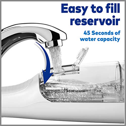 Waterpik Cordless Select Water Flosser, Portable and USB Rechargeable Waterproof Water Flosser for Home and Travel, Braces & Bridges Care for Teeth, ADA Accepted, White WF-10W10