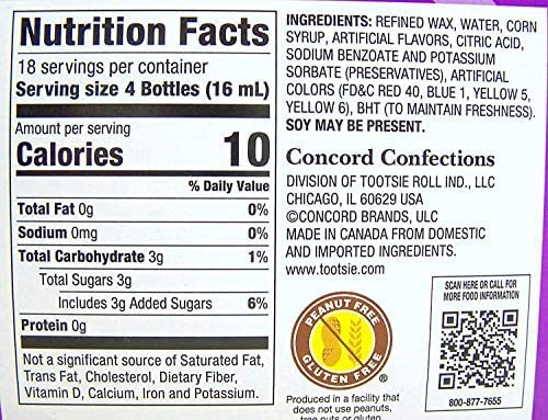 Nik-L-Nip Mini Drinks Candy, 8 Count, Pack of 3