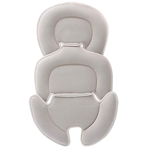 Innokids Head and Body Support Pillow Infant Car Seat Insert for Newborn to Toddler Stroller Cushion for Baby Shower Gifts (Gray)