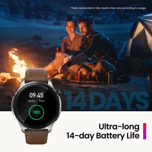 Amazfit GTR 4 Smart Watch for Men Android iPhone, Dual-Band GPS, Alexa Built-in, Bluetooth Calls, 150+ Sports Modes, 14-Day Battery Life, Heart Rate Blood Oxygen Monitor, 1.43”AMOLED Display,Black