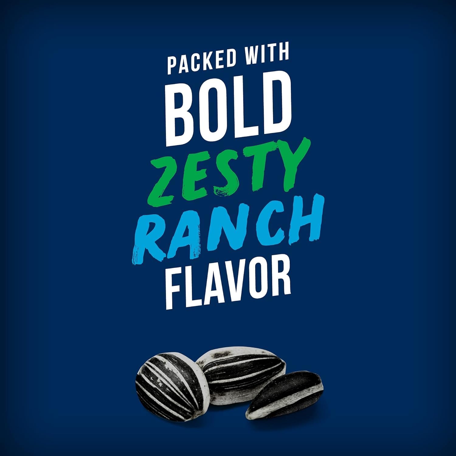 BIGS Flavored Ranch Flavored Sunflower Seeds - 5.35 oz Bags (Pack of 3) - With Mighty Merchandise Bag Clip