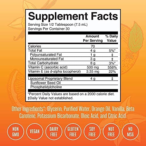 Vitamin C & Zinc Immunity Liposomal Bundle by MaryRuth's | Megadose Vitamin C Liposomal 500mg, 7.6oz | Megadose Zinc Liposomal 18mg, 15.22oz | Vegan, Non-GMO