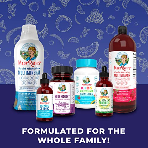 Immunity Gummies 5-in-1 by MaryRuth's (Raspberry Lemonade) | Powerful Blend of Zinc, Elderberry, Vitamin C, Vitamin D, and Echinacea for Kids & Adults | Vegan, Non-GMO, Gluten Free | 90ct