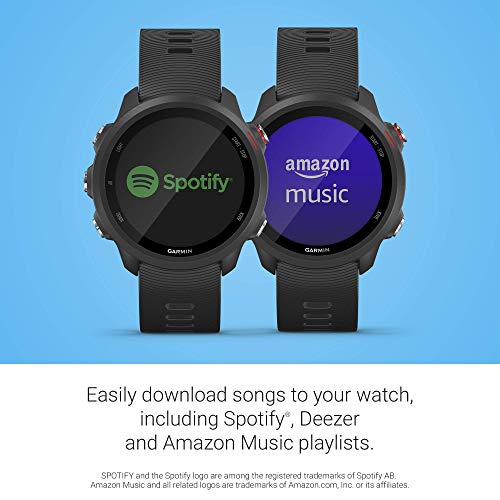 Garmin Forerunner 245 Music, GPS Running Smartwatch with Music and Advanced Dynamics, Black (Renewed)