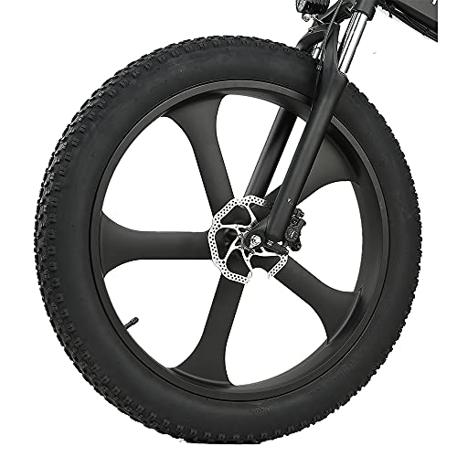 ride66 Electric Bike Folding Bicycle 1000W Powerful Motor 26 Inch Fat Tire Fork and Central Suspension 21 Speed Dual Battery Hydraulic Disc Brake for Adults