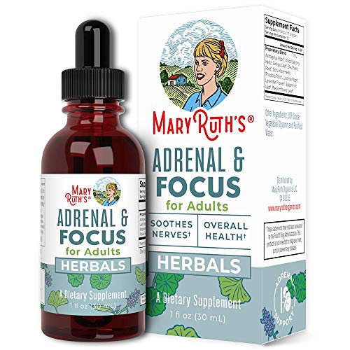 USDA Organic Astragalus Root Liquid Drops & USDA Organic Adults Adrenal & Focus Support Bundle by MaryRuth's | Immune Support, Focus, and Cardiovascular Support | Ginkgo Biloba | Brain & Memory Drops
