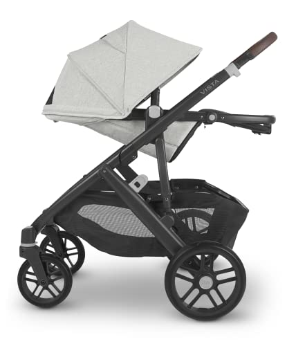 Vista V2 Stroller - Anthony (White and Grey Chenille/Carbon/Chestnut Leather)
