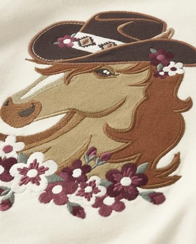 Gymboree,and Toddler Embroided Graphic Long Sleeve T-Shirts,Flower Horse,6