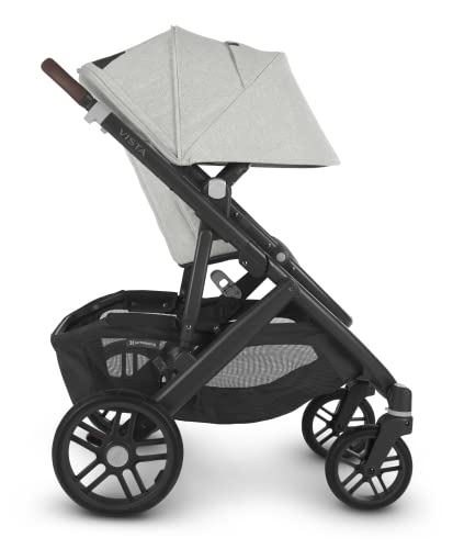 Vista V2 Stroller - Anthony (White and Grey Chenille/Carbon/Chestnut Leather)