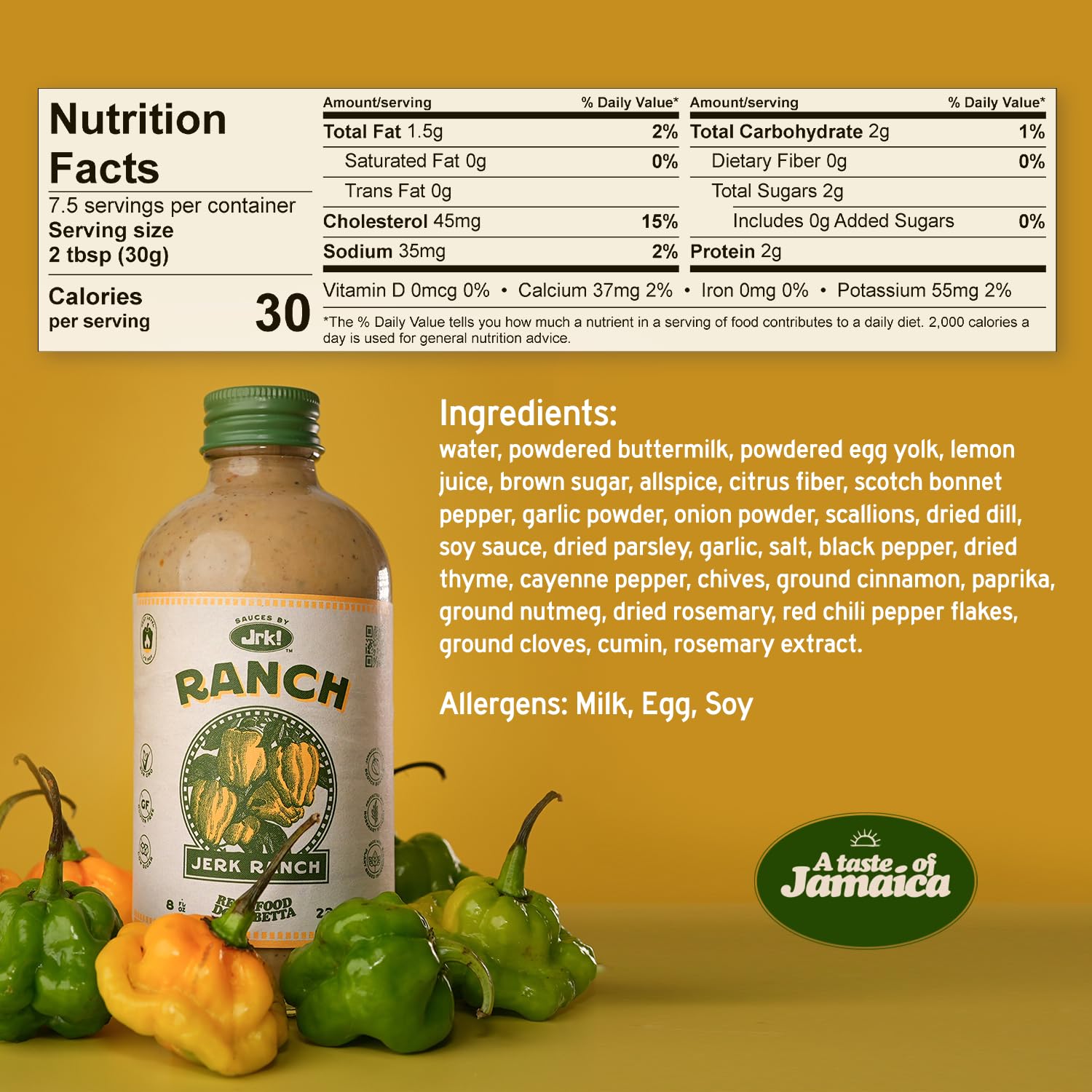 Sauces by Jrk! - Jerk Ranch Pack, Gluten-Free Jamaican Ranch Fusion, Creamy Classic Ranch with Jerk Sauce Kick - 16 oz Each, 2 Pack