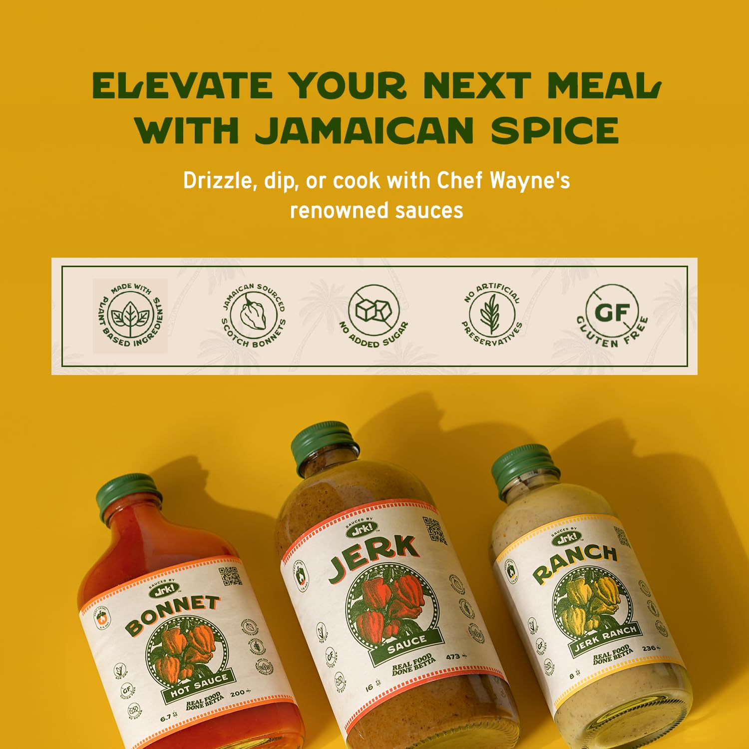 Sauces by Jrk! - Jerk Ranch Pack, Gluten-Free Jamaican Ranch Fusion, Creamy Classic Ranch with Jerk Sauce Kick - 16 oz Each, 2 Pack