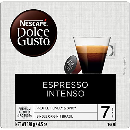 Nescafe Dolce Gusto Coffee Pods, Espresso Intenso, 16 Count (Pack of 3)