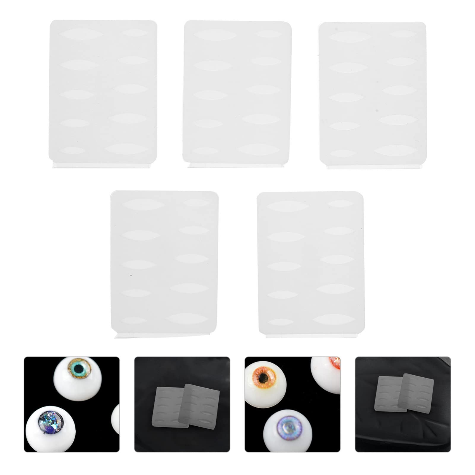 EXCEART 5 Pcs Eye Mold epoxy Eyeball bistuit Eyeball Silicone Chocolate DIY Epoxy Resin Bread Holiday Casting Silicone Baby Dolls Doll Eyes Cookie Jelly Crystal sd Doll White