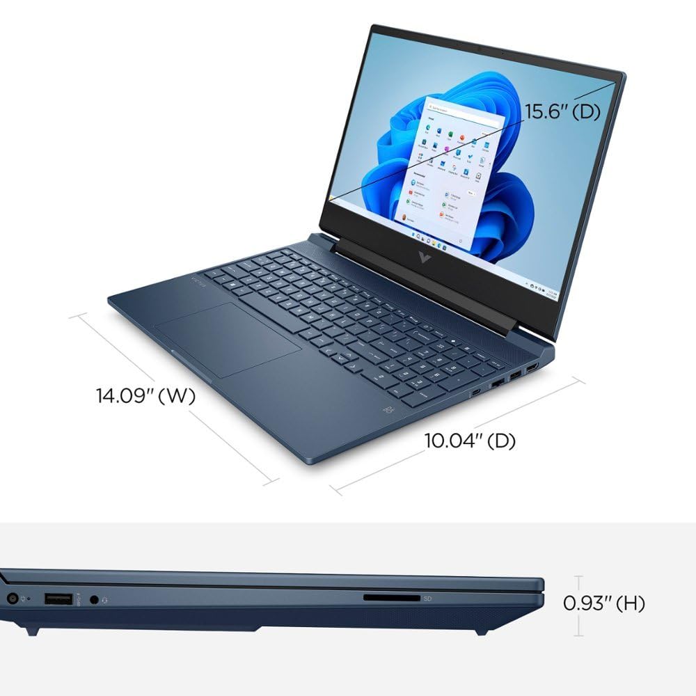 HP Victus 15.6" FHD 144 Hz Gaming Laptop, 32GB RAM, 1TB SSD, Intel Core i5 13420H Processor, NVIDIA GeForce RTX 3050, HDMI, SD Card Reader, Backlit Keyboard, WiFi 6, Win11, Performance Blue