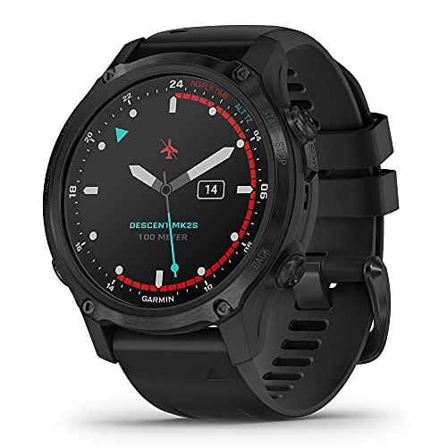 Garmin Descent Mk2S (Carbon Gray DLC/Black) GPS Divers Computer Watch Diver's Bundle | Includes PlayBetter Dry Bag Set | Wrist-Based HR, 6 Dive Modes, ABC Sensors | Diving Smartwatch | 010-02403-06