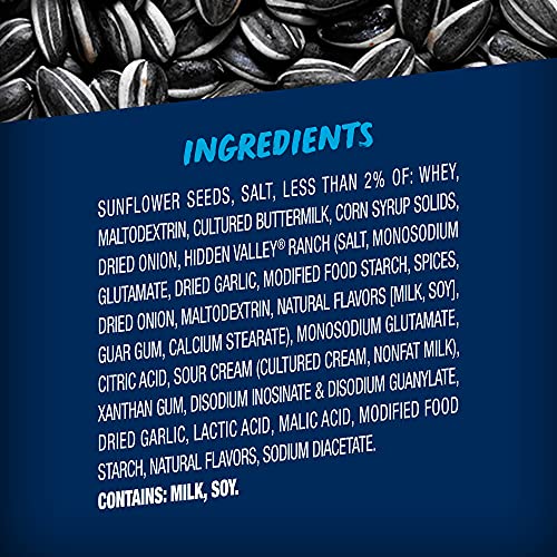 BIGS Hidden Valley Ranch Sunflower Seeds, Keto Friendly Snack, 5.35-oz. Bag (Pack of 12)