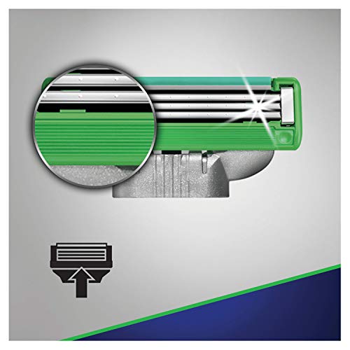 Gillette Mach3 Sensitive Razor Blades for Men, 4 Refills with Stronger-Than-Steel Blades