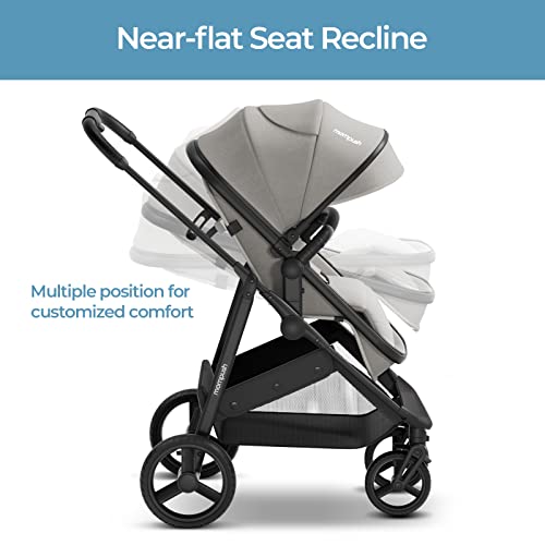 Mompush Wiz 2-in-1 Convertible Baby Stroller with Bassinet Mode - Foldable Infant Stroller to Explore More as a Family - Toddler Stroller with Reversible Stroller Seat