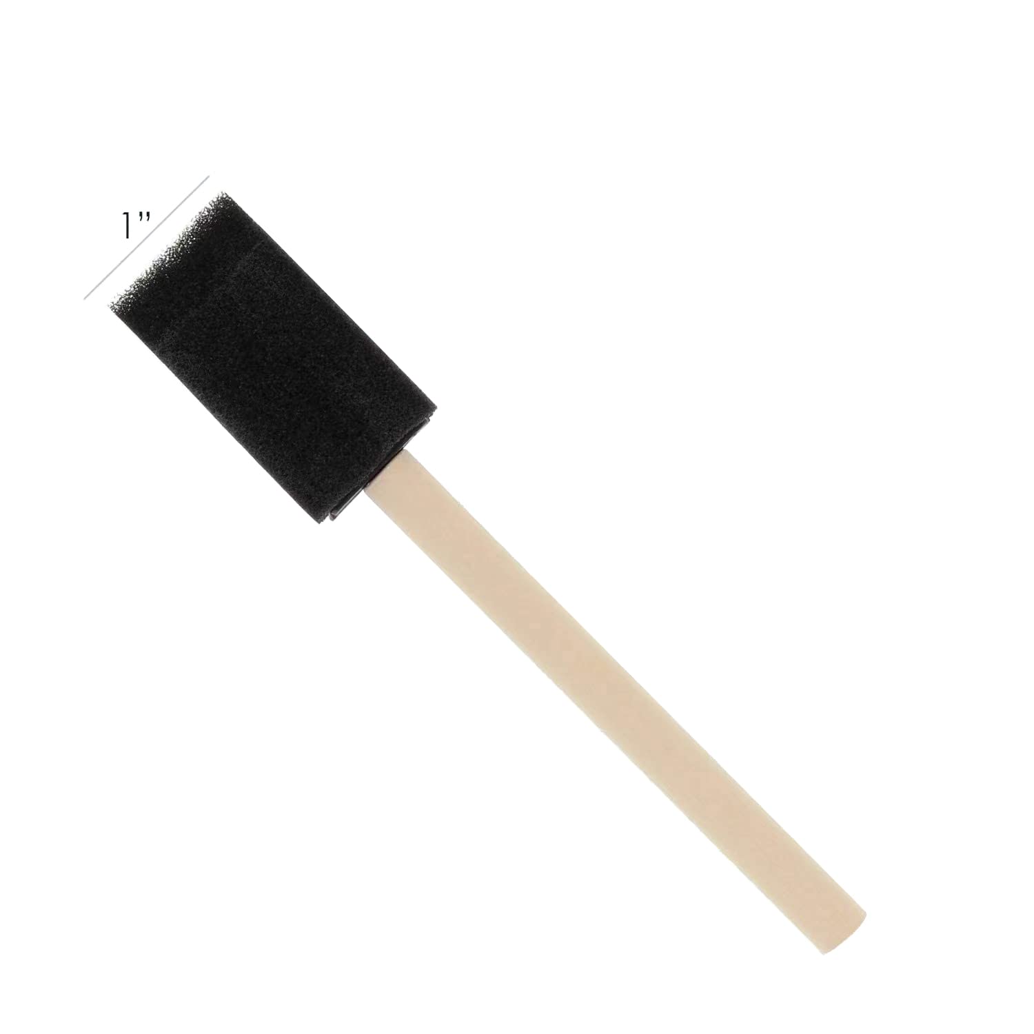 Artlicious Foam Brush Set - Pack of 50 Disposable, 1-inch Sponge Paint Brushes for Acrylic Painting, Staining, Varnishes & DIY Craft Projects - Art Supplies