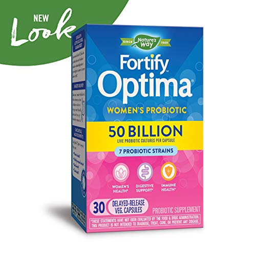 Nature's Way Fortify Optima Daily Probiotic for Women, 50 Billion Live Cultures, Digestive and Immune Health Support Supplement*, 30 Vegan Capsules