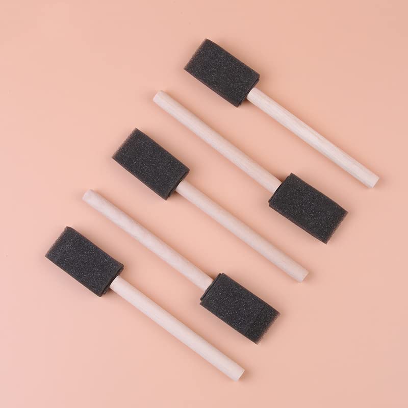 Artlicious Foam Brush Set - Pack of 50 Disposable, 1-inch Sponge Paint Brushes for Acrylic Painting, Staining, Varnishes & DIY Craft Projects - Art Supplies