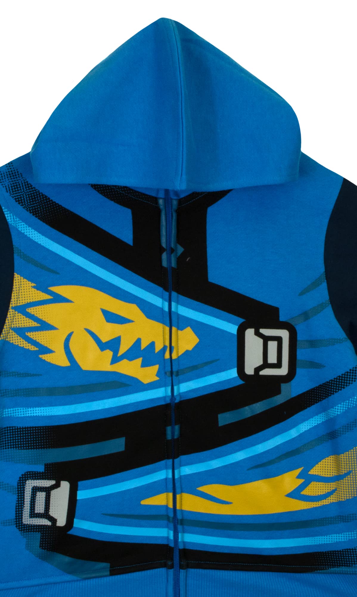 LEGO Ninjago Hoodies for Boys, Zip-Up Hooded Sweatshirts for Boys (Blue, Size 10/12)
