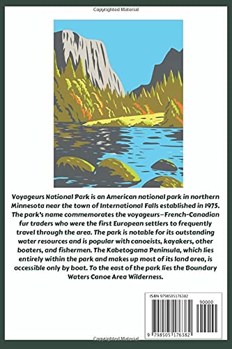 National Parks Notebook: Voyageurs National Park NOTEBOOK Blank Paper | 80 Pages | 6 in x 9 in
