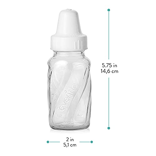 Evenflo Feeding Classic Glass Twist Bottles, 4 Ounce (Pack of 6)