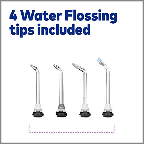 Waterpik Whitening Water Flosser, White (WF 05) Electric Oral Irrigator Flosser Whitens Teeth Gently